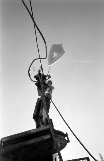 Man Attaching Balloon During Their Logging Editorial Stock Photo ...