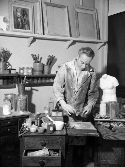 Frederic Taubes Working His Studio New Editorial Stock Photo - Stock ...