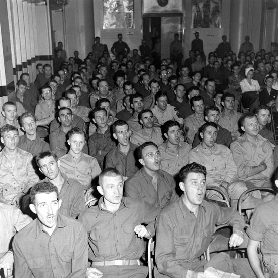 Officers Sitting Hall Troops Traveling On Editorial Stock Photo - Stock ...