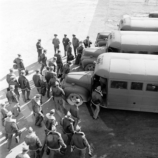 Cadet Walking Towards Buses During Aviation Editorial Stock Photo ...