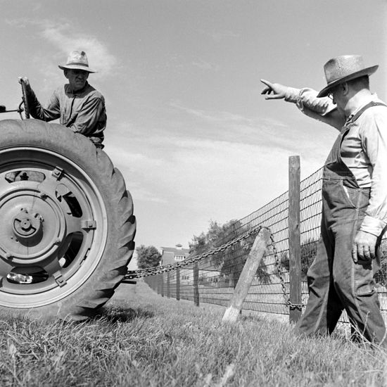 Man Riding Tractor United States 1943 Editorial Stock Photo - Stock ...