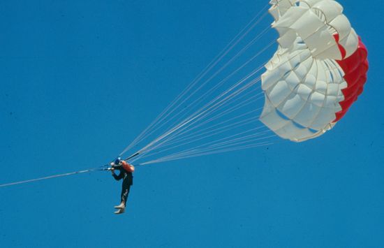 Astronaut Undergoing Life Support Training Parachute Editorial Stock ...