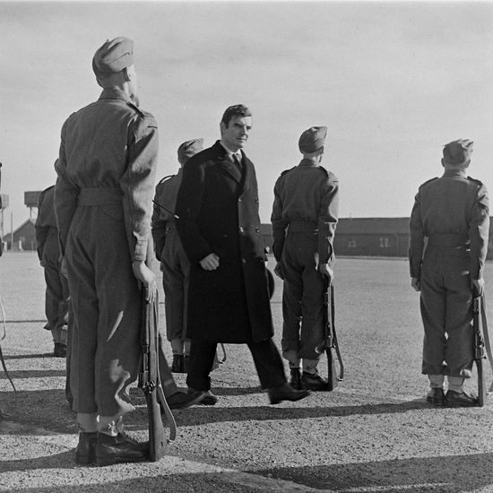 John Gilbert Winant Walking Soldiers During Editorial Stock Photo ...