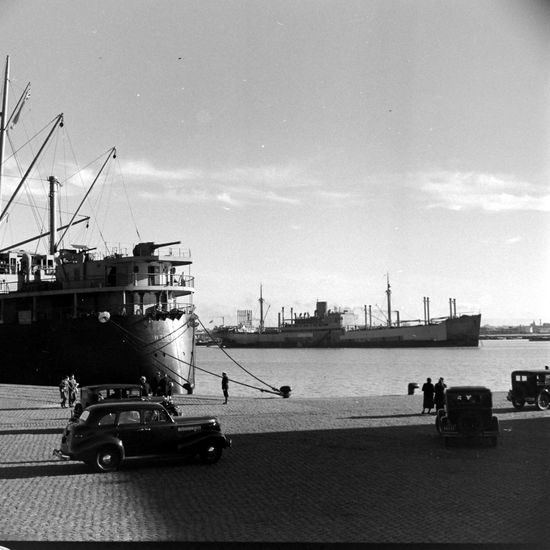 People Strolling Port Under Nazi Communist Editorial Stock Photo ...