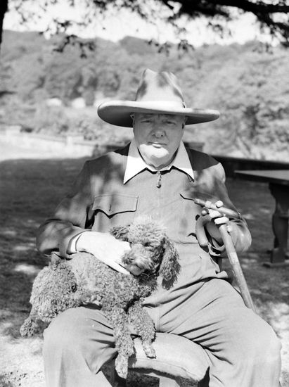 Winston Churchill Sitting His Dog His Editorial Stock Photo - Stock ...