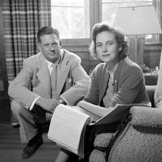 Teresa Wright L Niven Busch R Editorial Stock Photo - Stock Image ...