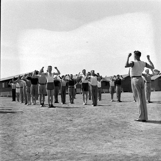 Men Participating Exercise During World War Editorial Stock Photo ...