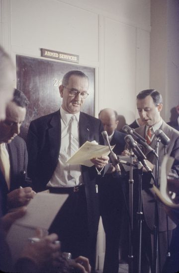 Senator Lyndon Baines Johnson Reading Piece Editorial Stock Photo ...