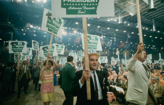 People Carrying Placards During Republican National Editorial Stock ...
