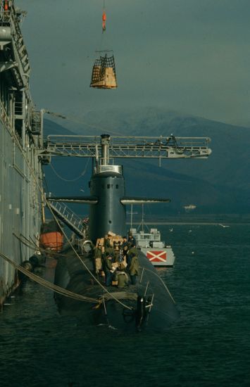 Navy Loading Cargo Submarine Scotland United Editorial Stock Photo ...
