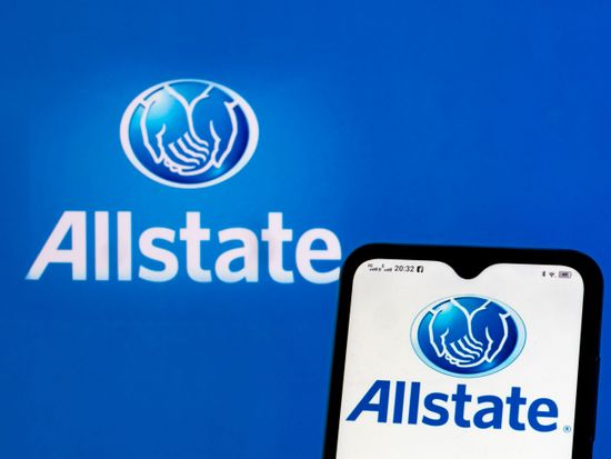 This Photo Illustration Allstate Corporation Logo Editorial Stock Photo ...
