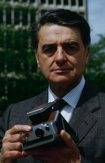 American Scientist Edwin Land Holding Polaroid Editorial Stock Photo ...