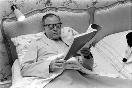 Kermit Bloomgarden Reading Book On His Editorial Stock Photo - Stock ...