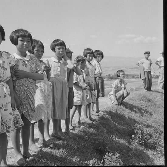 Korean Orphans Standing On Ground Korea Editorial Stock Photo - Stock ...