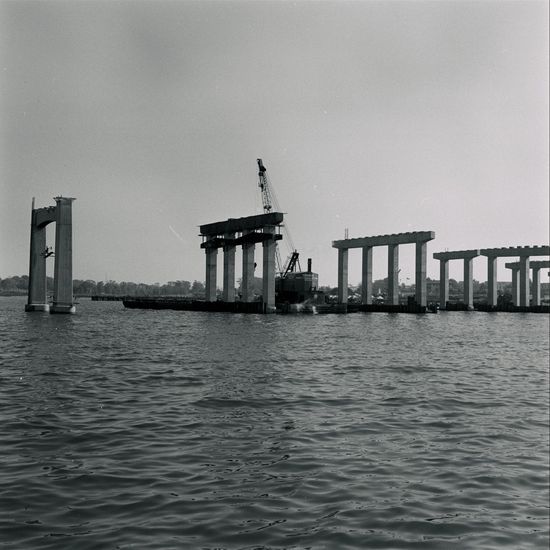 Construction George Washington Bridge Imported Steel Editorial Stock ...