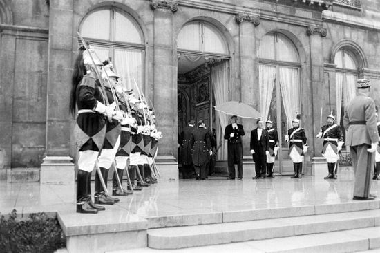 Soldiers Standing Guard Outside Building During Editorial Stock Photo ...