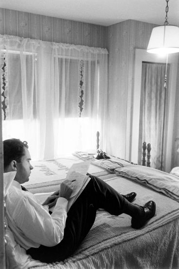 Richard Nixon Writing Speech Campaigning Become Editorial Stock Photo ...