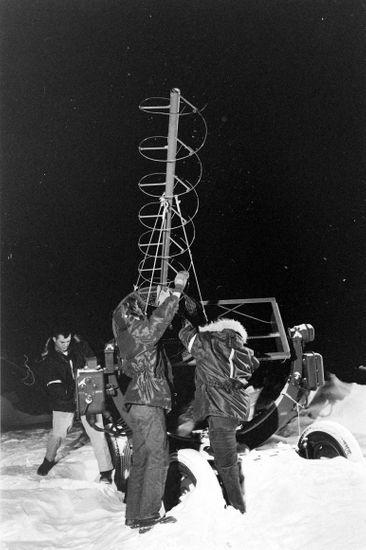 Men Working Distant Early Warning Line Editorial Stock Photo - Stock ...
