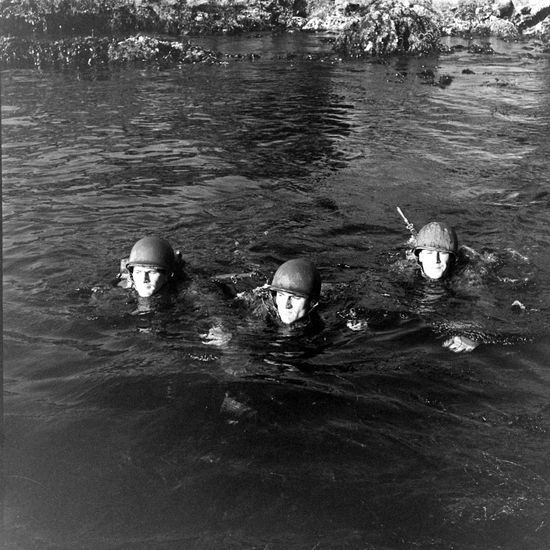 Soldier Swimming On River During Training Editorial Stock Photo - Stock ...