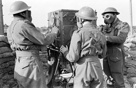 Soldiers Using Measuring Device Antiaircraft Warfare Editorial Stock ...