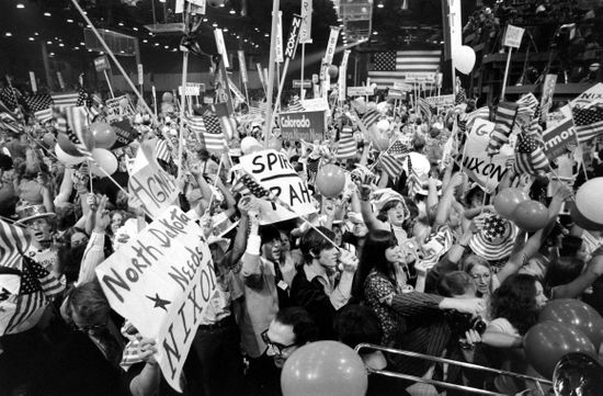 People Holding Signs Flags During Republican Editorial Stock Photo ...