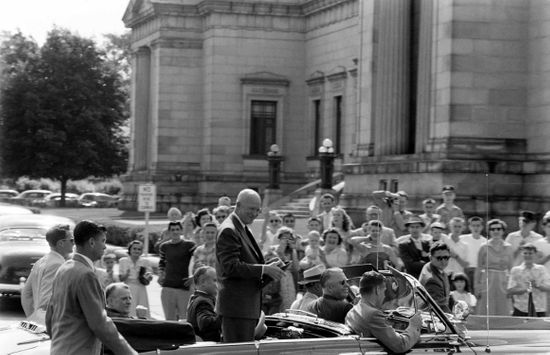 Dwight David Eisenhower Riding Convoy During Editorial Stock Photo ...