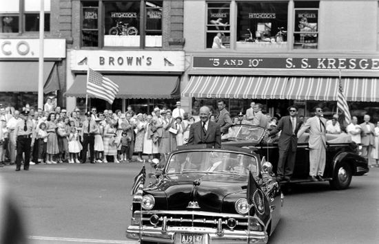 Dwight David Eisenhower Riding Convoy During Editorial Stock Photo ...