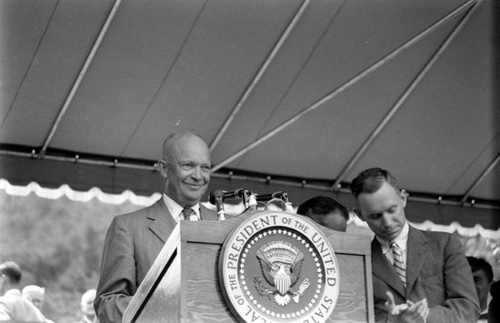 President Dwight David Eisenhower Giving Speech Editorial Stock Photo ...
