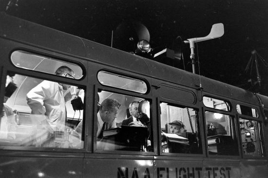 People Gathering Bus During Test Flight Editorial Stock Photo - Stock ...