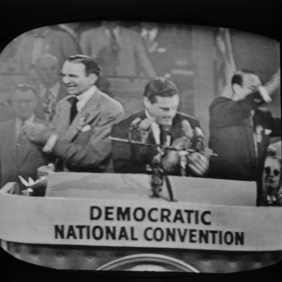 Men Appearing Television Stills During Democratic Editorial Stock Photo ...