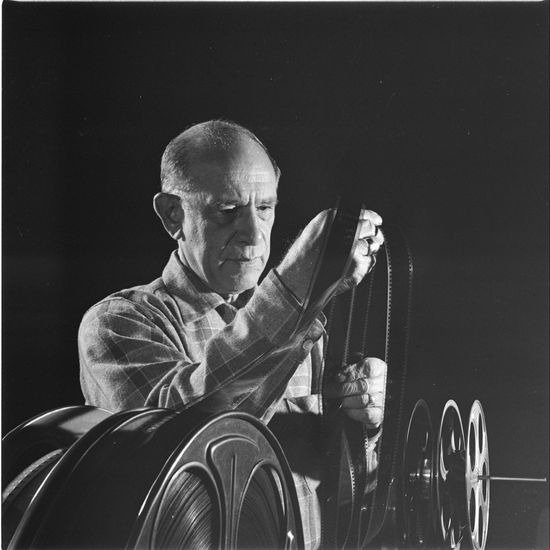 Film Editor Dan Mandell Holding Cinema Editorial Stock Photo - Stock ...