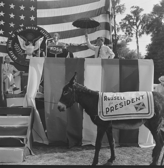Senator Richard Brevard Russell Junior Giving Editorial Stock Photo ...