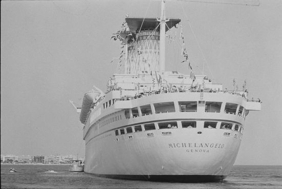 Ss Michelangelo Sailing Sea 1965 Editorial Stock Photo - Stock Image ...