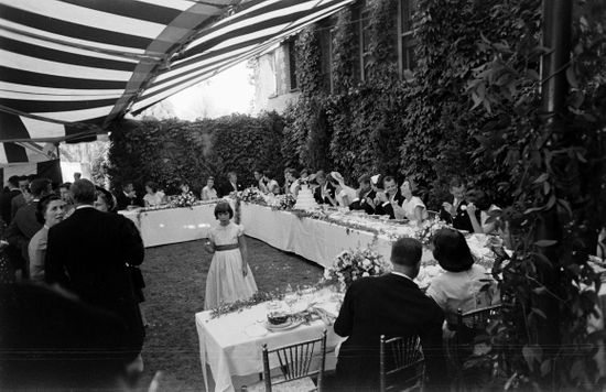 People Gathering On Reception During Wedding Editorial Stock Photo ...