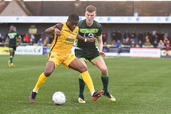 Isaac Olaofe Sutton United Challenged By Editorial Stock Photo - Stock ...