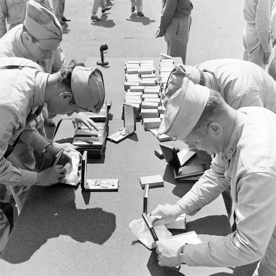 Soldiers Preparing Medals 19th Bombardment Group Editorial Stock Photo ...