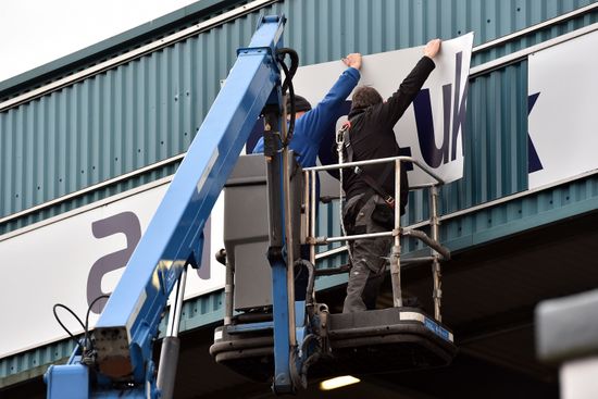 Match Delayed Due Wind Damaged Sign Editorial Stock Photo - Stock Image ...