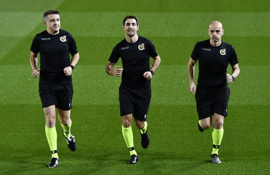 Referee Ricardo De Burgos Bengoechea During Editorial Stock Photo ...