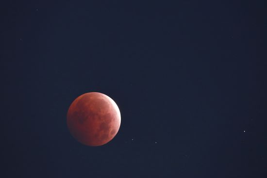 View Super Red Moon Dawn Observed Editorial Stock Photo - Stock Image ...