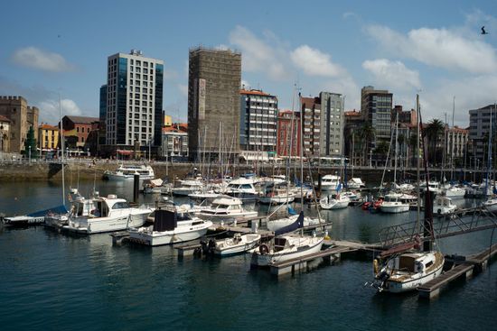 View Port El Musel Gijon Asturias Editorial Stock Photo - Stock Image ...