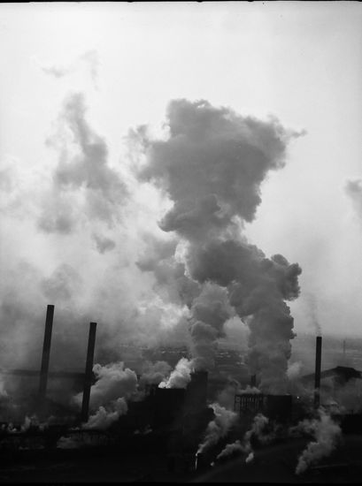 Aerial View Smoke Smokestacks Steel Plant Editorial Stock Photo - Stock ...