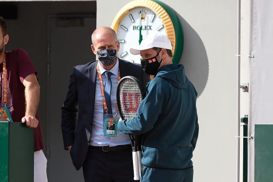Guy Forget Severin Luthi Federer Coach Editorial Stock Photo - Stock ...