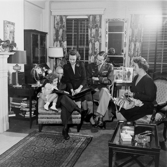 Senator Owen Brewster Sitting His Family Editorial Stock Photo - Stock ...