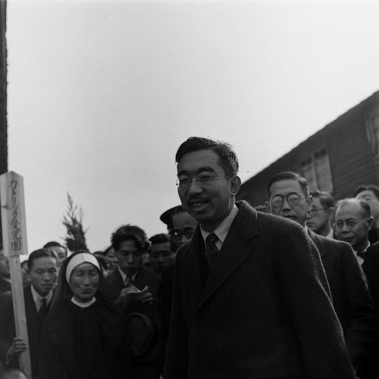 Portrait Emperor Hirohito During Visit Hiroshima Editorial Stock Photo ...