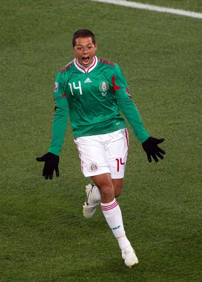 Javier Hernandez Mexico Celebrates Scoring Opening Editorial Stock ...