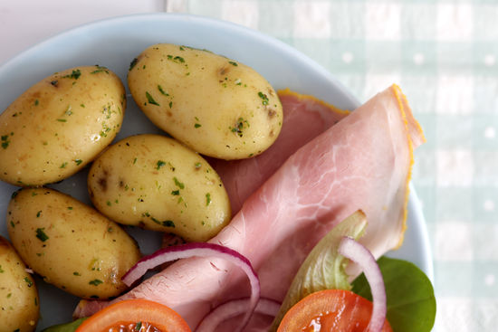Ham Salad New Boiled Potatoes Editorial Stock Photo - Stock Image ...