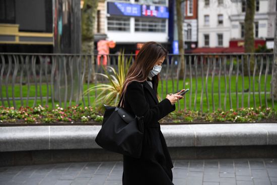 Woman Walks She Wears Mask Leicester Editorial Stock Photo - Stock ...