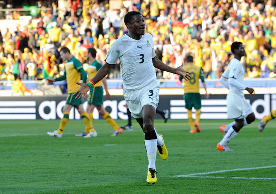 Asamoah Gyan Ghana Celebrates His Penalty Editorial Stock Photo - Stock ...