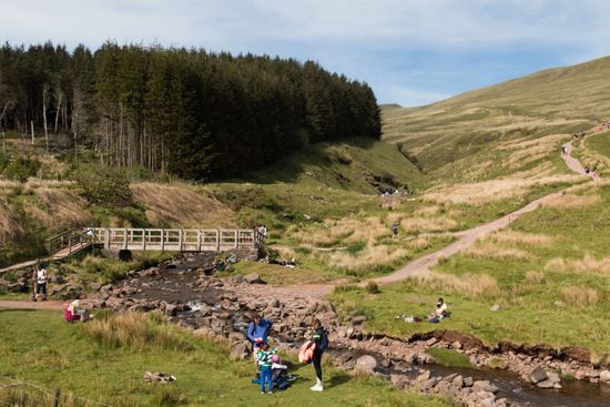People Relax Base Brecon Beacons During Editorial Stock Photo - Stock ...