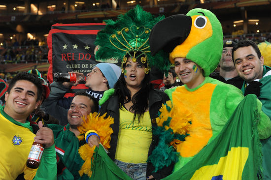 Brazilian Football Fans Fancy Dress Editorial Stock Photo - Stock Image ...